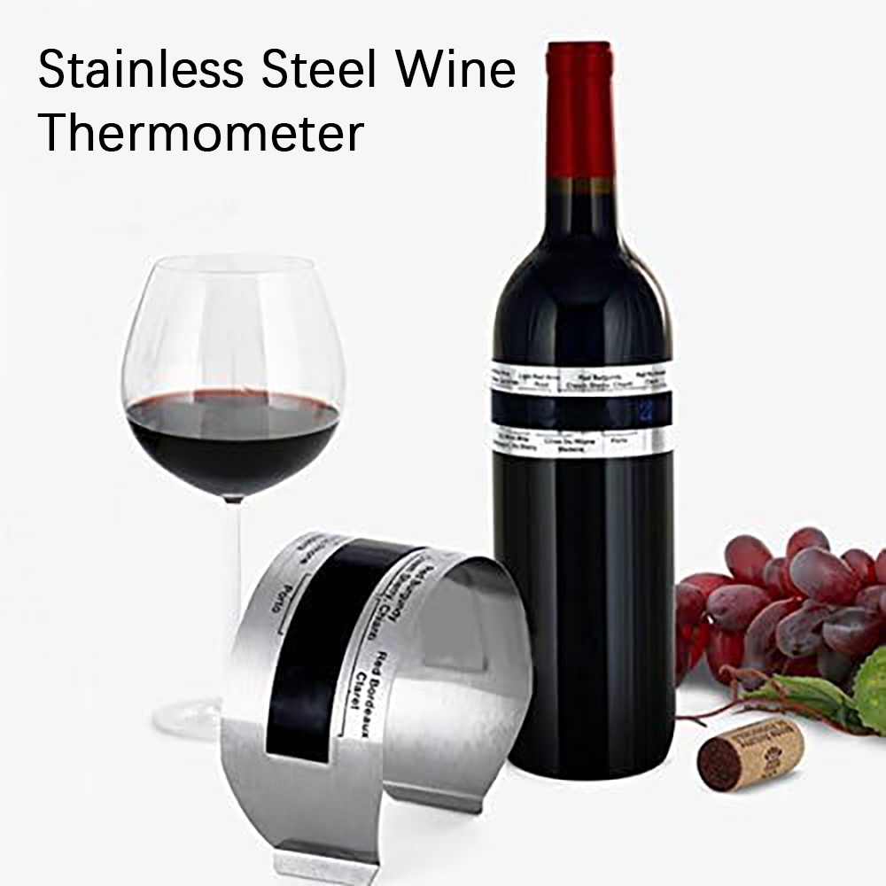 Stainless Steel LCD Digital Thermometer Red Wine Temperature Sensor ...