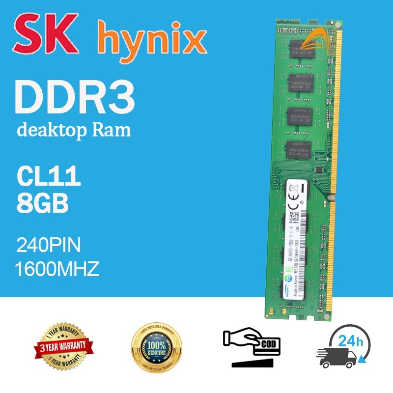 [Ready Stock] DDR3 8GB For Samsung 8GB PC3 12800U 2RX8 DDR3 1600MHz ...