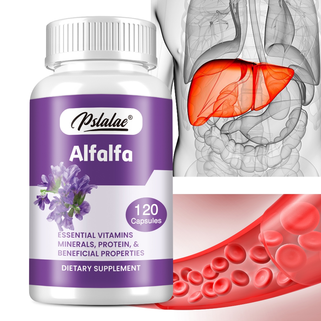 Pslalae, Alfalfa 900 mg, Rich in Essential Vitamins, Minerals, Protein ...