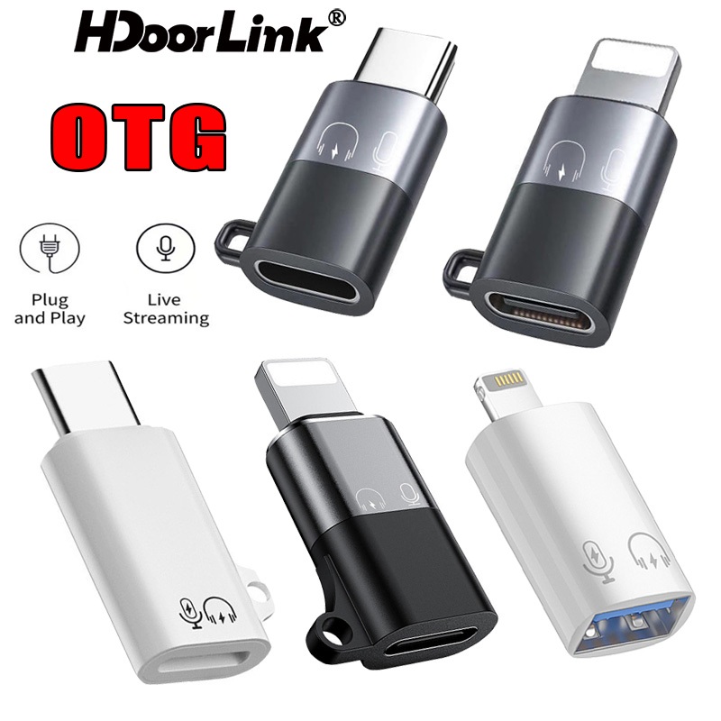 HdoorLink IOS To Type C Adapter IOS Female to Type C Male Microphone ...