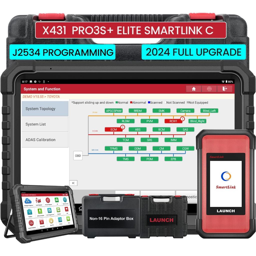 Professional Launch X431 PRO3S ELITE OBD2 Scanner Tool Key ECU Program Coding with PROG3 Remote ...