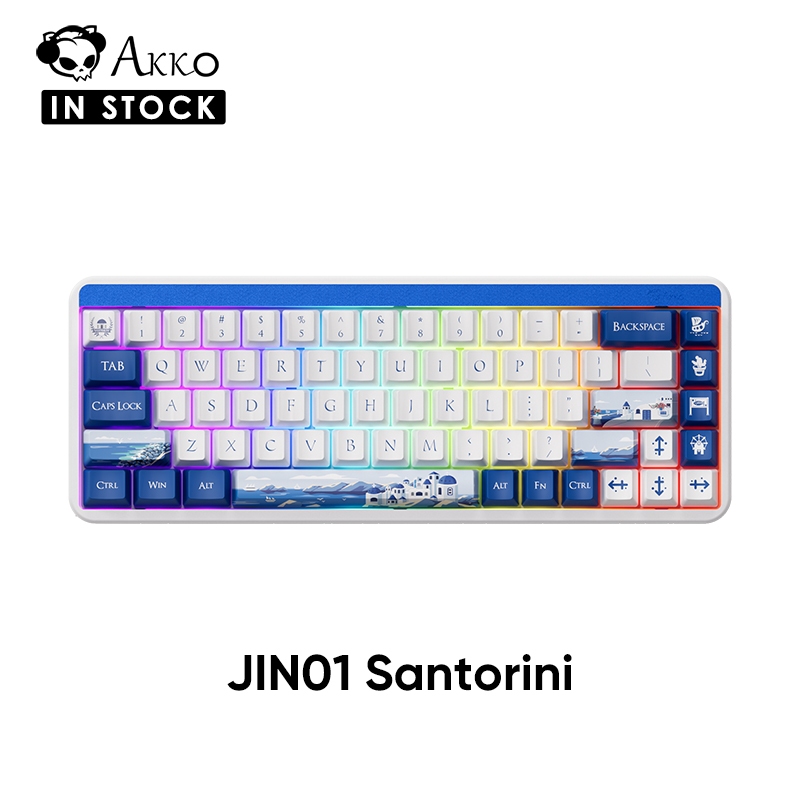 Akko JIN01 Santorini 68-Key Gasket Structure Wireless RGB Mechanical ...
