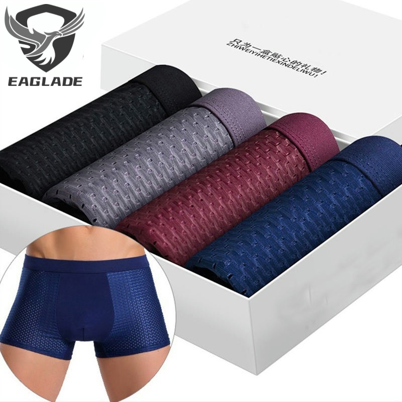 Men's Ice Silk Underwear Briefs Breathable Comfortable Hollow Cold Cool ...