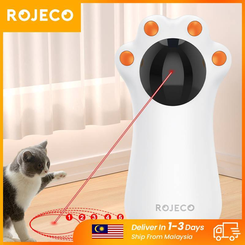 ROJECO Automatic Cat Toys Intelligent Interactive Cat Claws laser ...