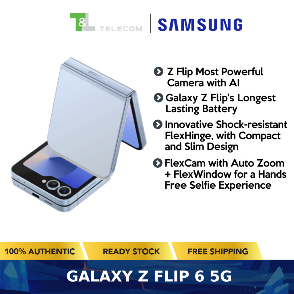 Samsung Galaxy Z Flip 6 Dual SIM F7410 12GB+256GB / 12GB+512GB - Galaxy AI | Shopee Malaysia