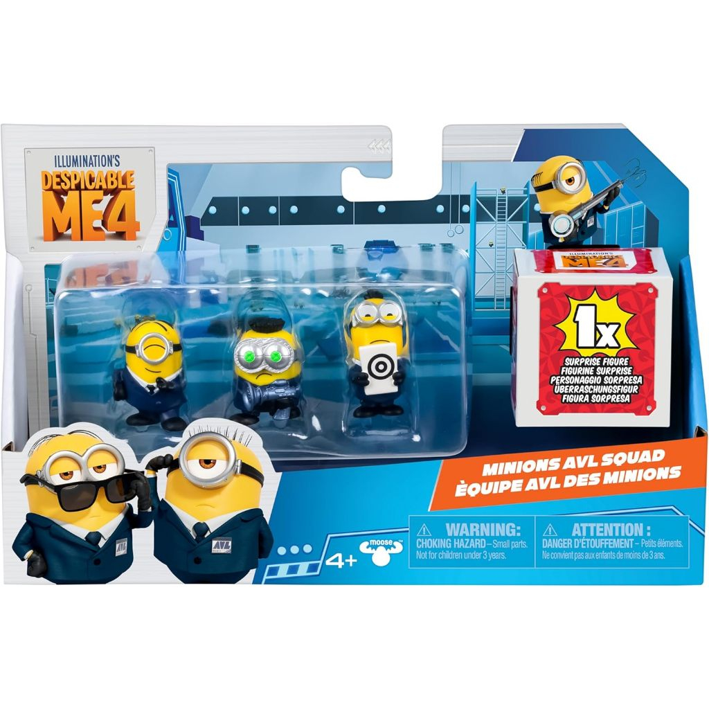 Minions Despicable Me 4-4 Figure Packs AVL Squad | 2 inch Collectible ...