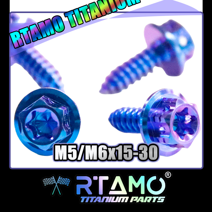 RTAMO Titanium Gr5 M4 M5 M6x15-30L Yamaha Body Screws Nmax Xmax Air ...