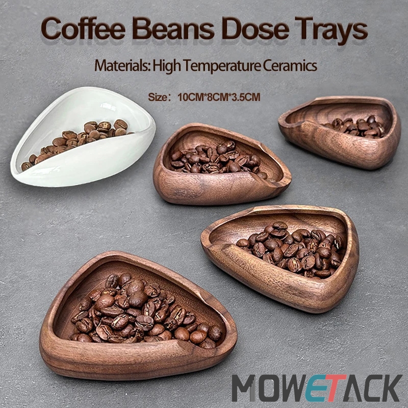 Coffee Beans Dose Trays Espresso Dosing Cup Wooden/High Temperature Ceramics Dosing Vessel ...
