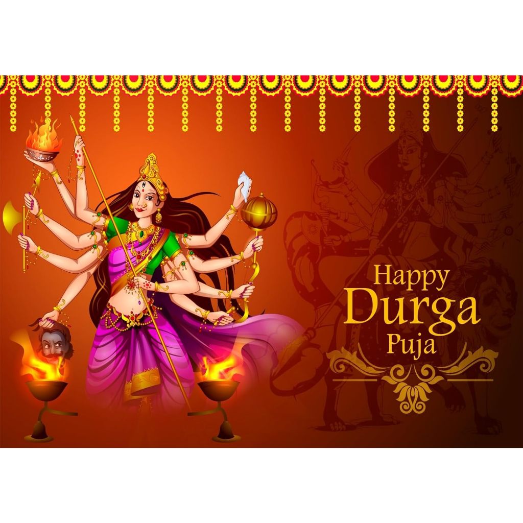 Happy Durga Puja Backdrop India Festival Background Traditional Indian ...