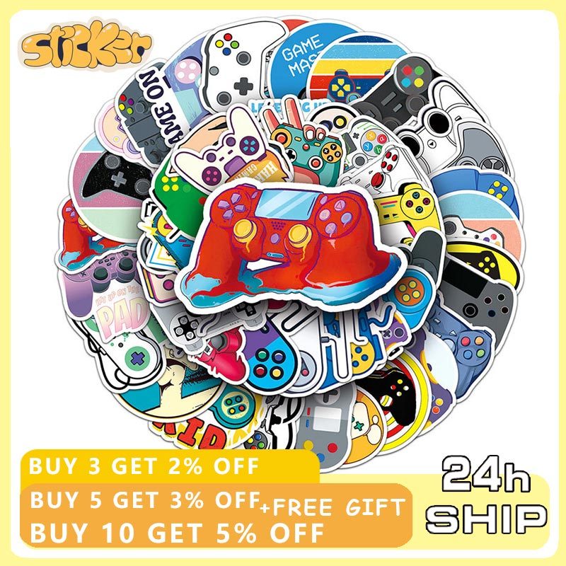 50pcs Gamepad Sticker Graffiti Vintage Video Game Stickers for ...