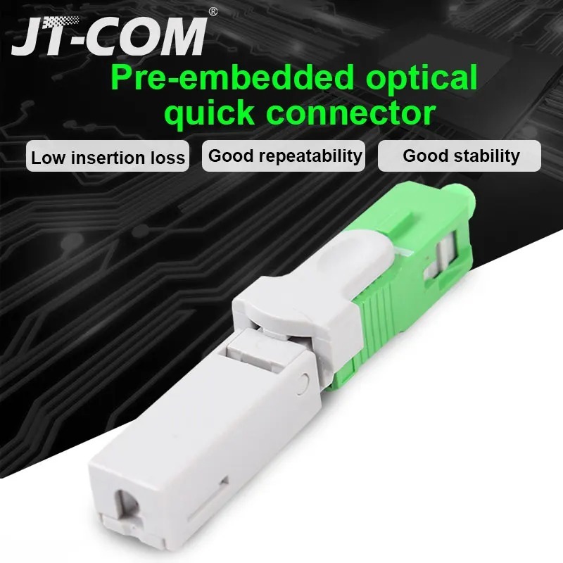 JT-COM New Fiber Optic Fast Connector FTTH SC APC Single Mode Fiber Optic Quick Connector FTTH ...