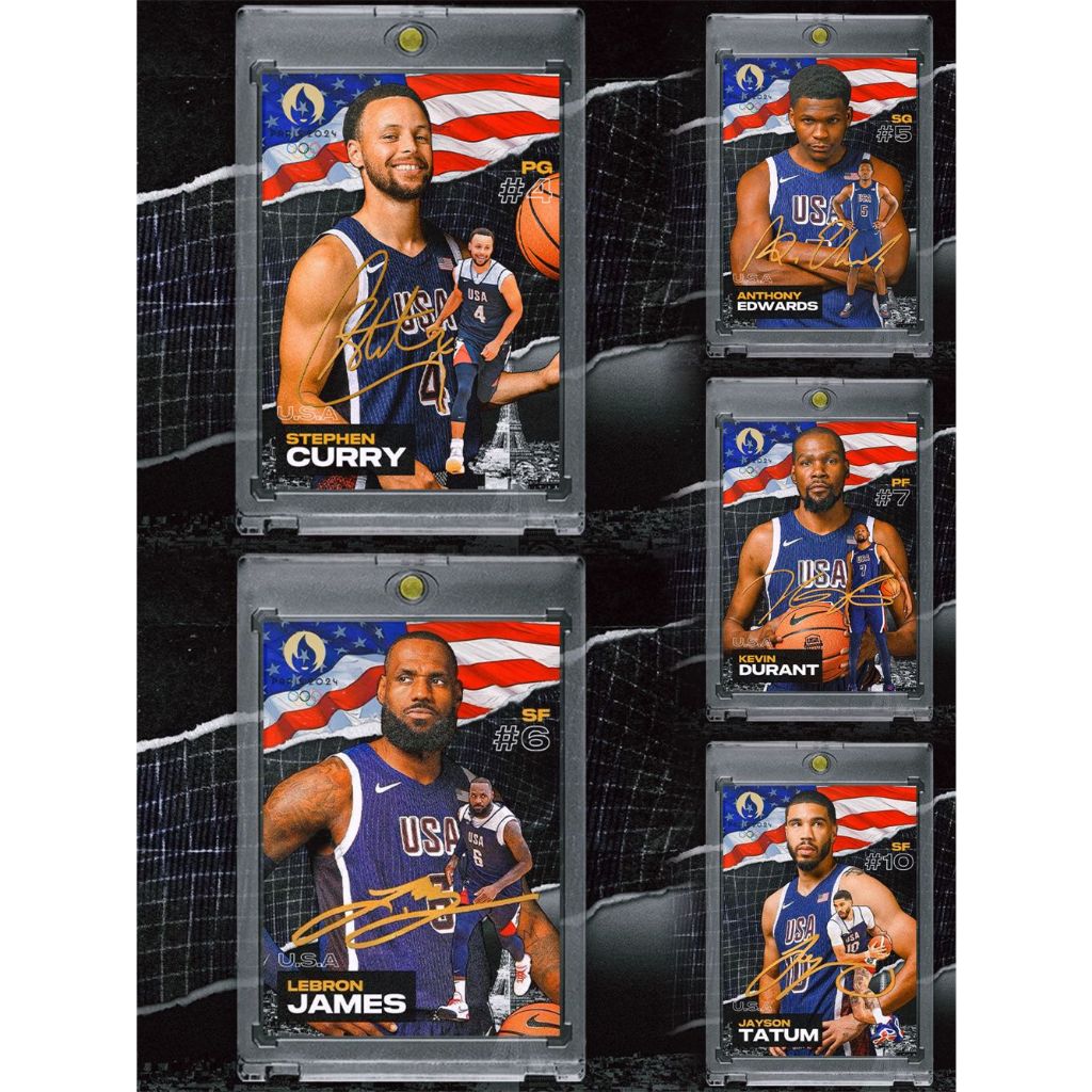 Drew original NBA star signature card/2 pieces/Paris Olympic Dream Team ...