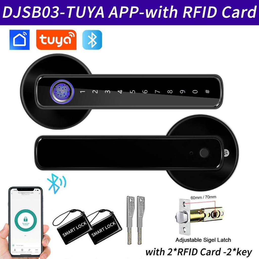 【24h ship out】TUYA Fingerprint Door Lock Door Lock Smart Door Lock ...