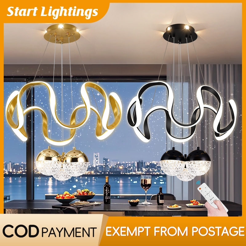 Nordic light luxury restaurant pendant lamp living room modern creative ...