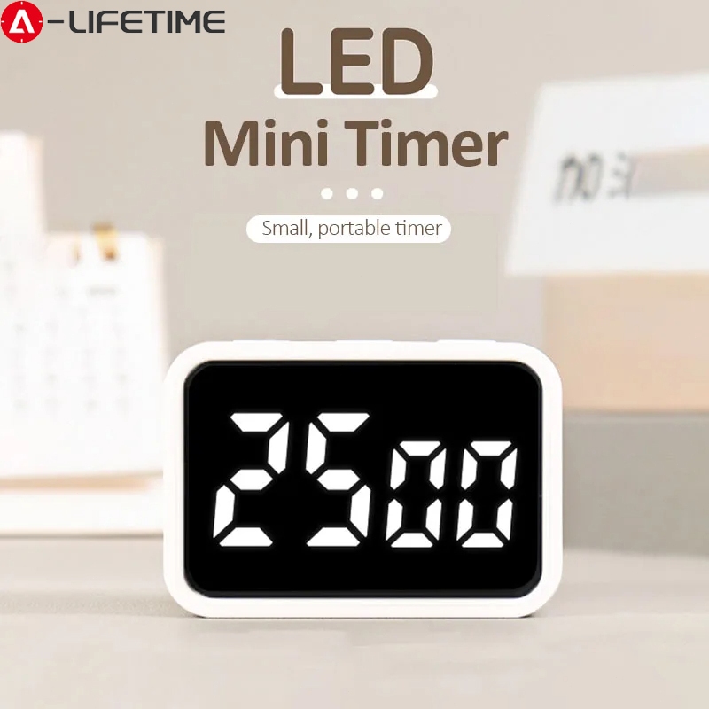 Mini Digital Timer LED Visual Timer for Study Cooking Sleep House ...