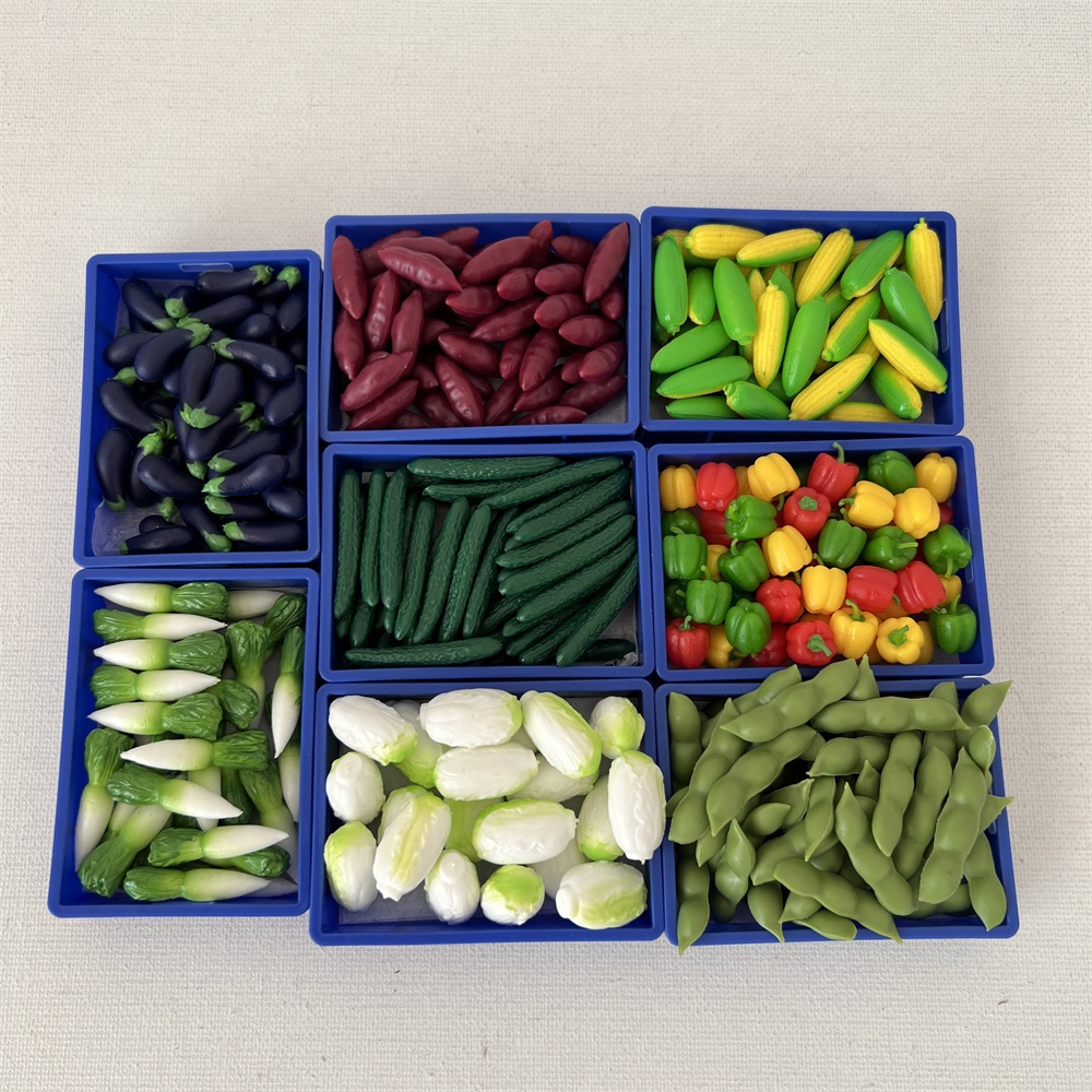 51pcs Miniature Fake A Crate of Vegetables Artificial Plastic Fruit ...