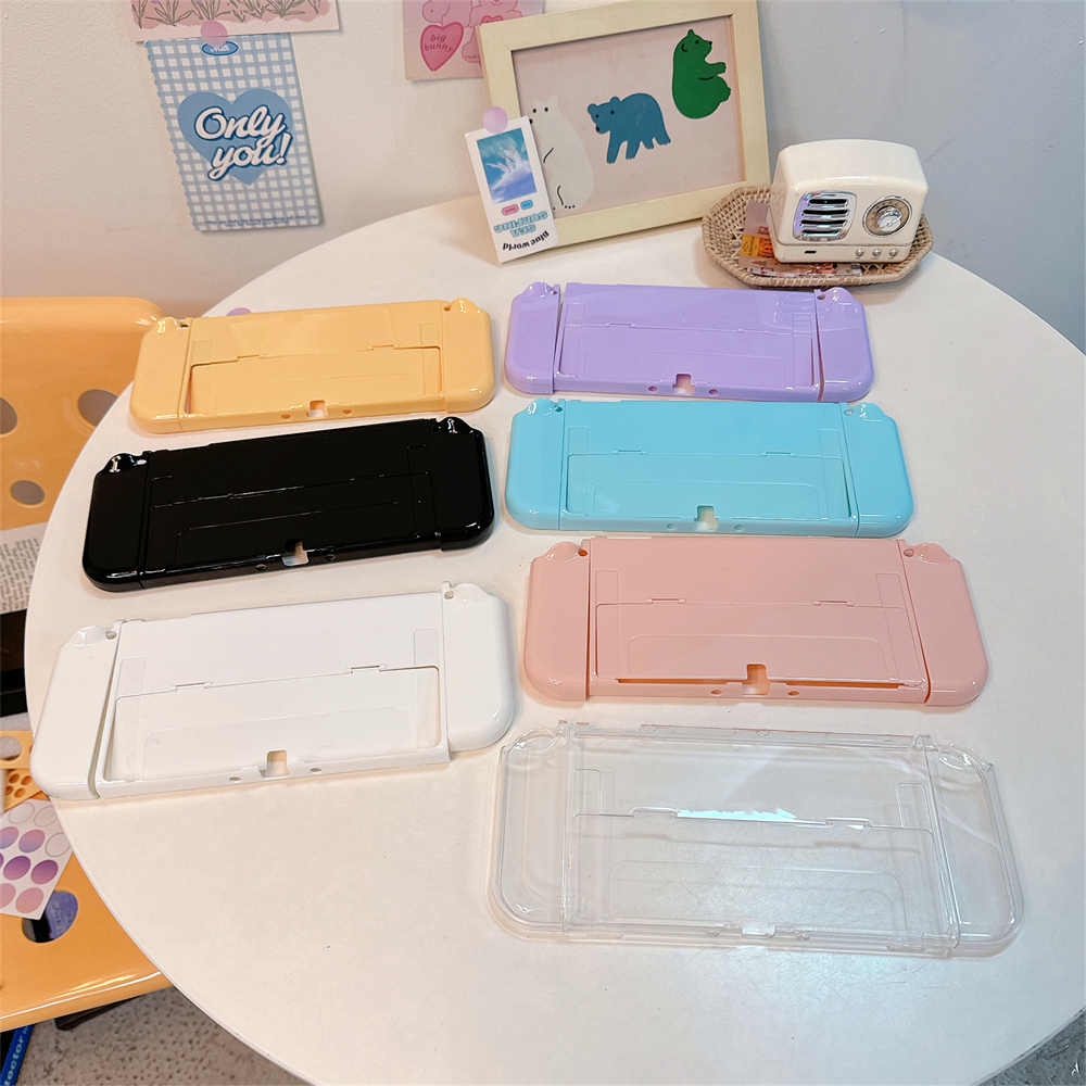 New Cute Hard Cover For Nintendo Switch V2 V1 OLED Case Solid Color ...