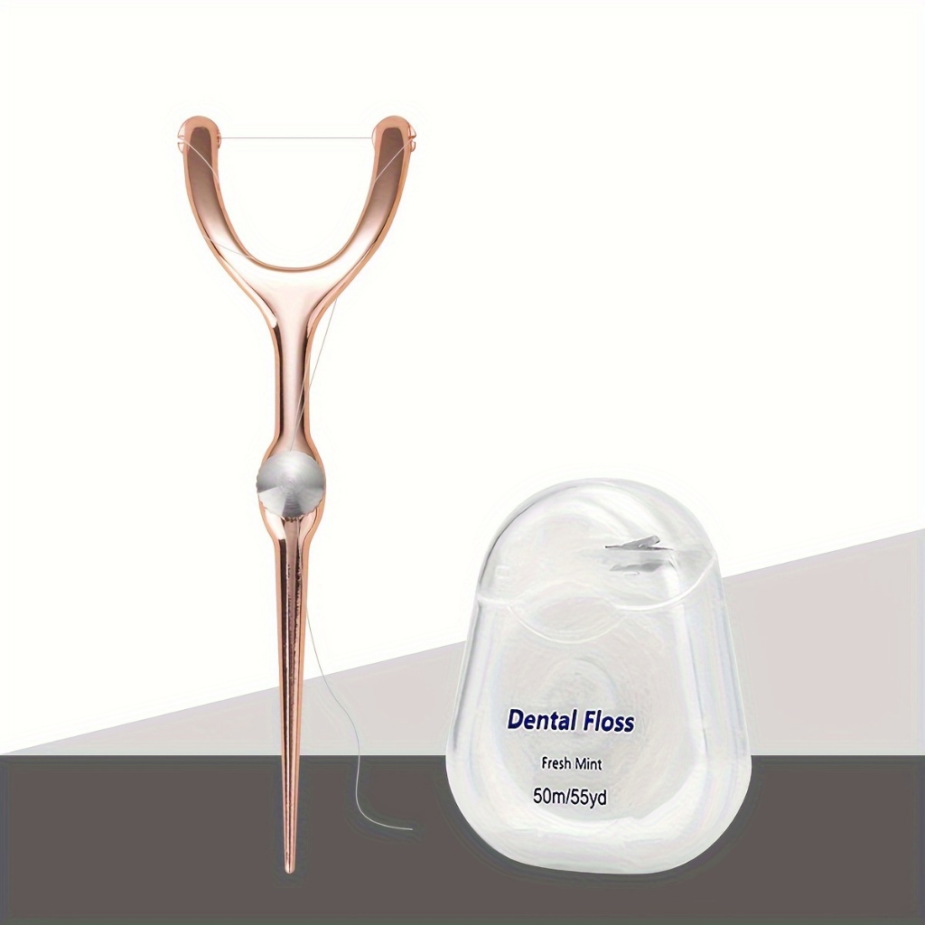 Stainless Steel Dental Floss Set with Replaceable Picks - Portable Oral ...
