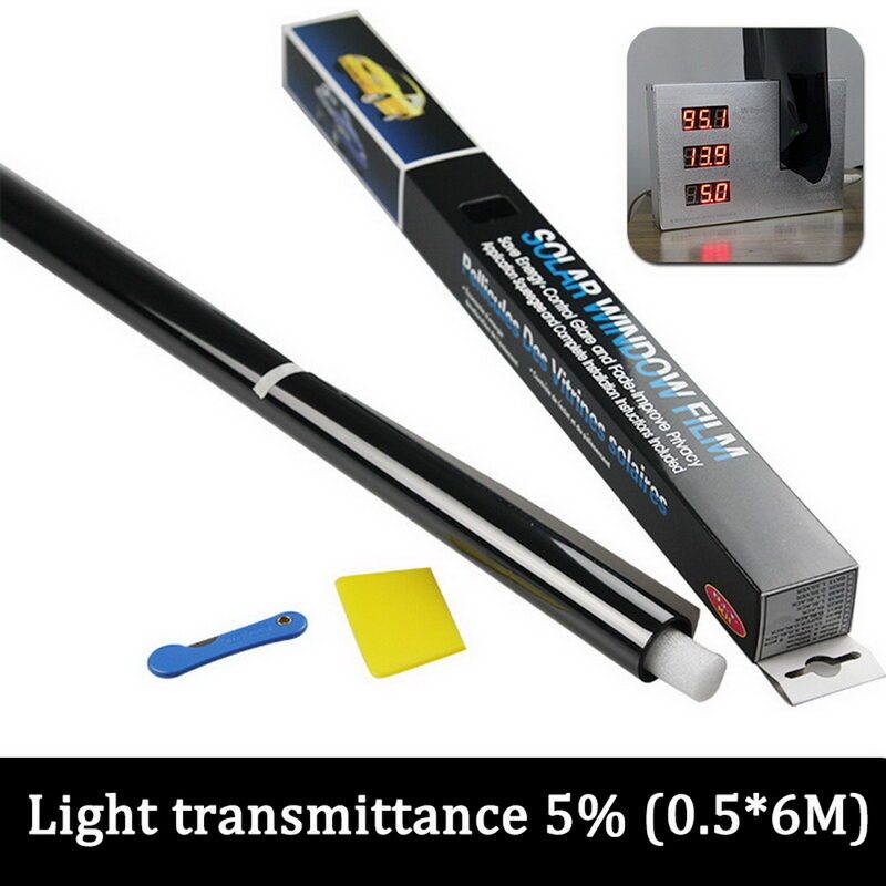 1 Roll Black Window car tinted UV-Proof Scratch Resistant 600x50cm VLT ...