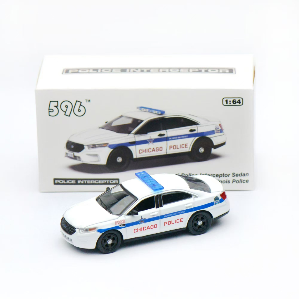 Alloy Die-Casting Car Model 596 Model 1/64 Ford Taurus Chicago Police ...