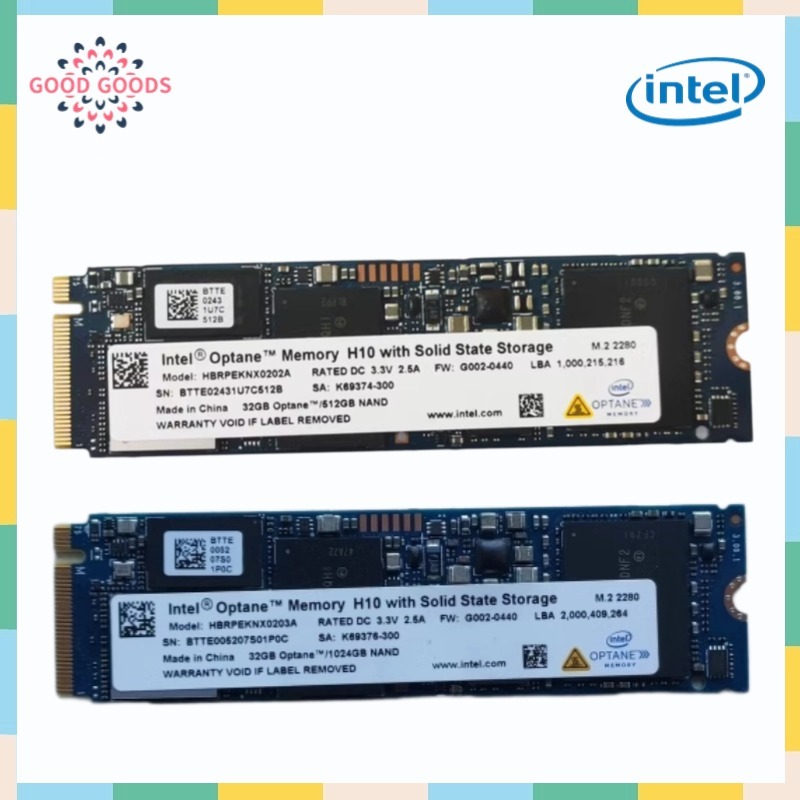 Intel Optane Memory H10/H20 with Solid State Storage 3D XPoint QLC 16GB ...
