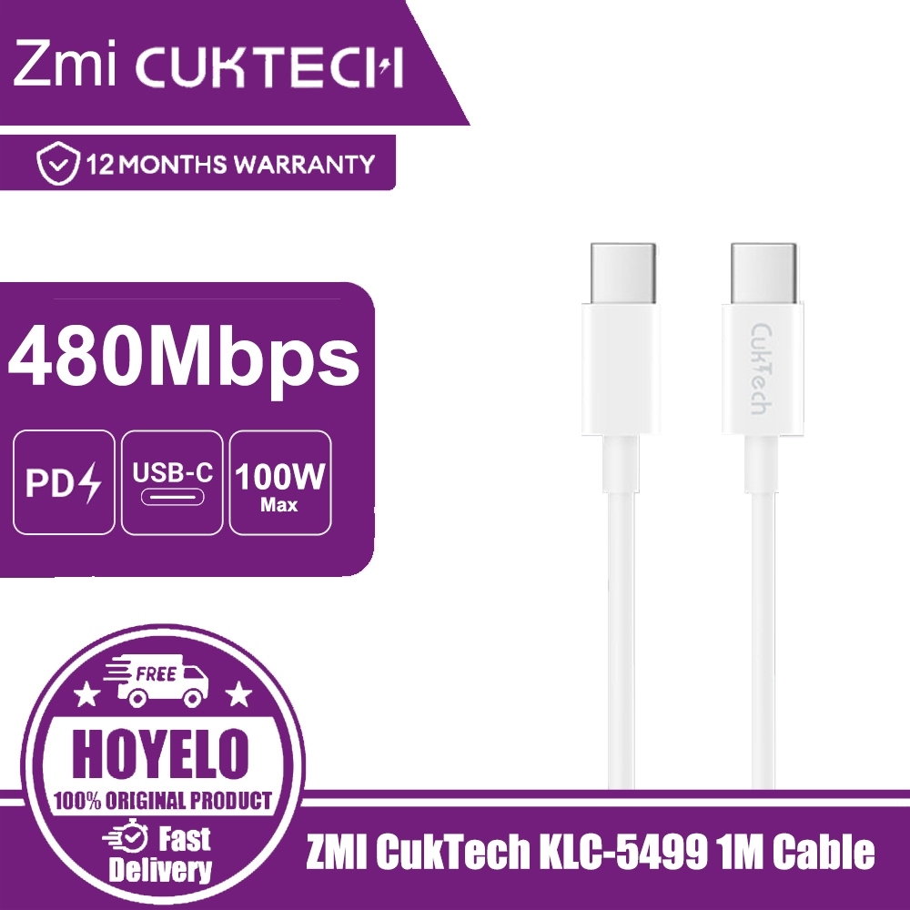 ZMI CukTech KLC-5499 100W Type-c data cable (1 M) | Shopee Malaysia