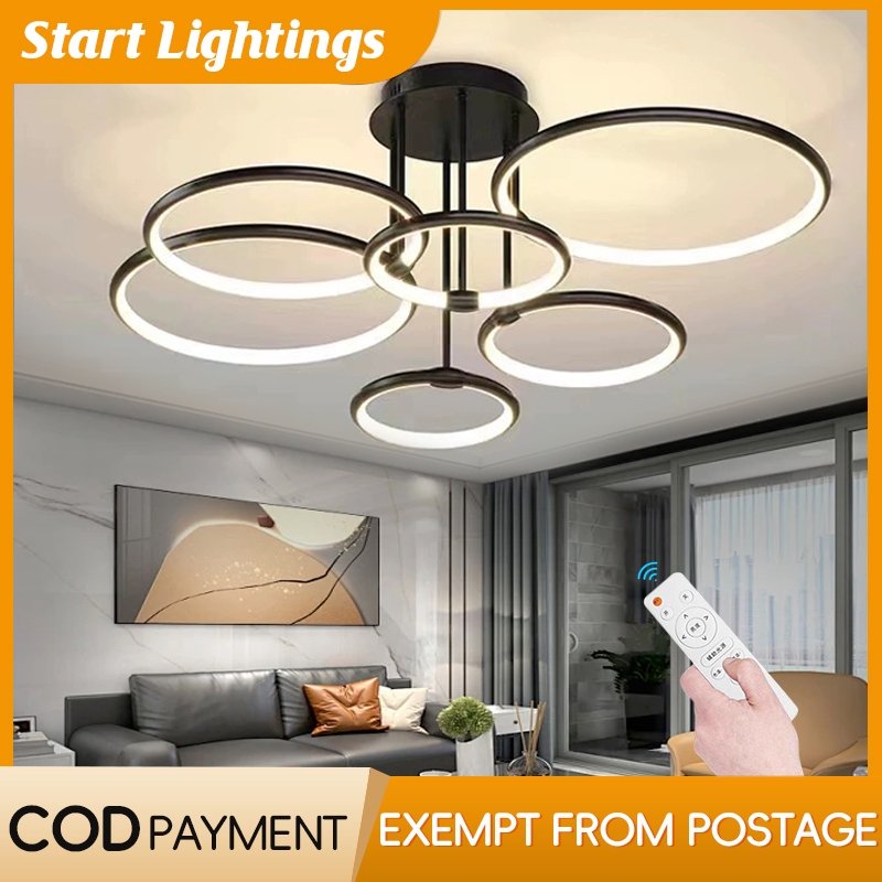 New living room LED ceiling light Nordic bedroom light modern creative ...