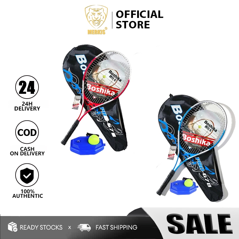 Merkis Tennis Racquets Sports Carbon Fiber Racket Fitness Equipped With ...