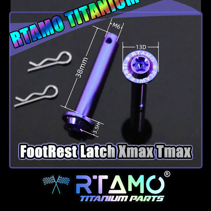 RTAMO Titanium Gr5 Yamaha FootRest Latch Bolt Nmax Aerox Xmax Tmax530 ...