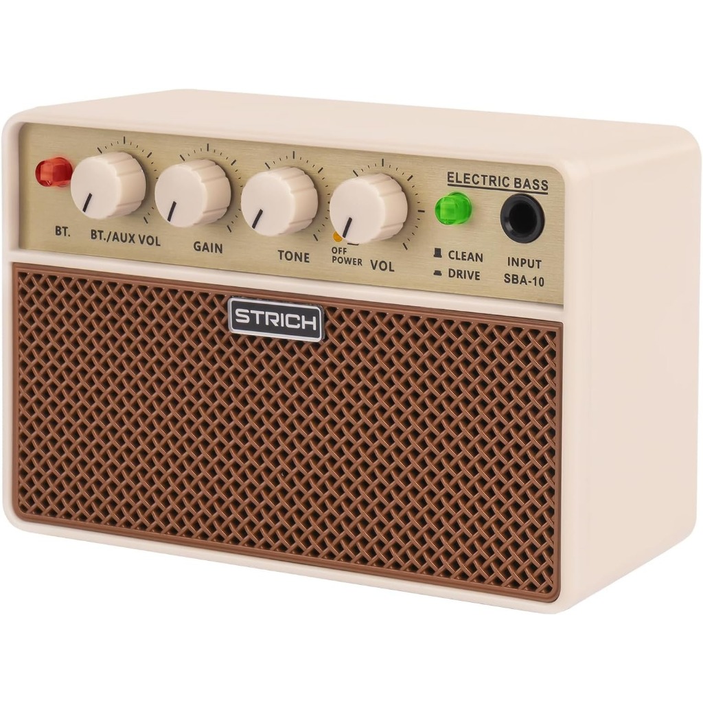 10W Mini Bass Amp - Portable, Rechargeable Bass Guitar Practice ...