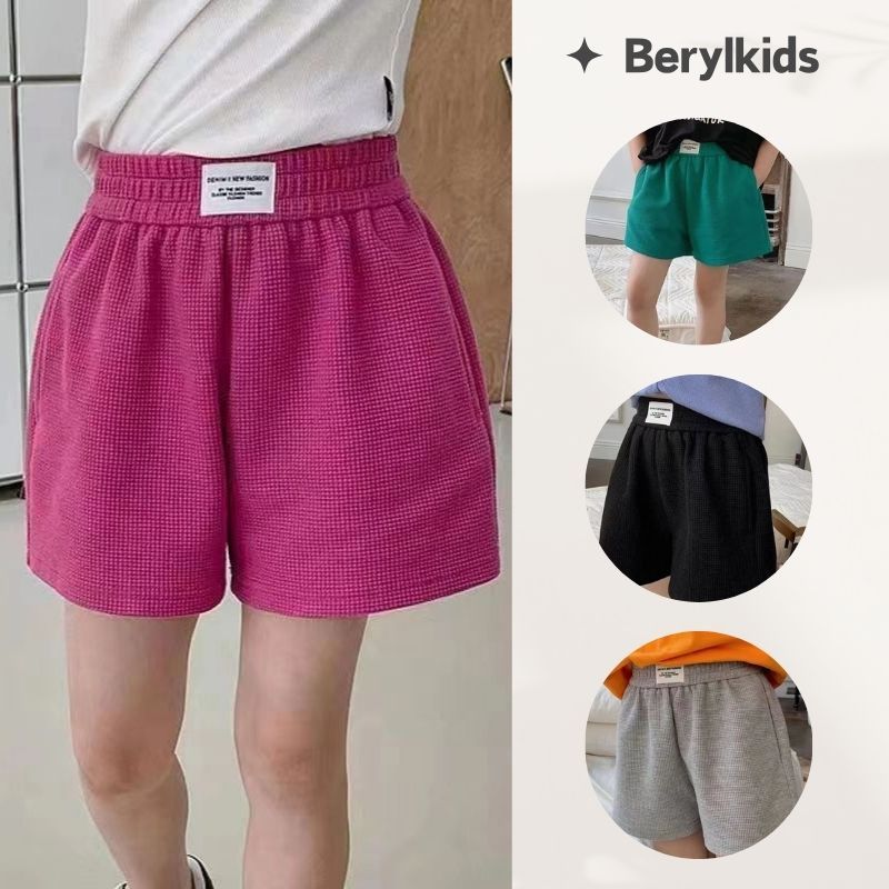 【Beryl kids】kids shorts jogger pants thin slit fabric casual Korean ...
