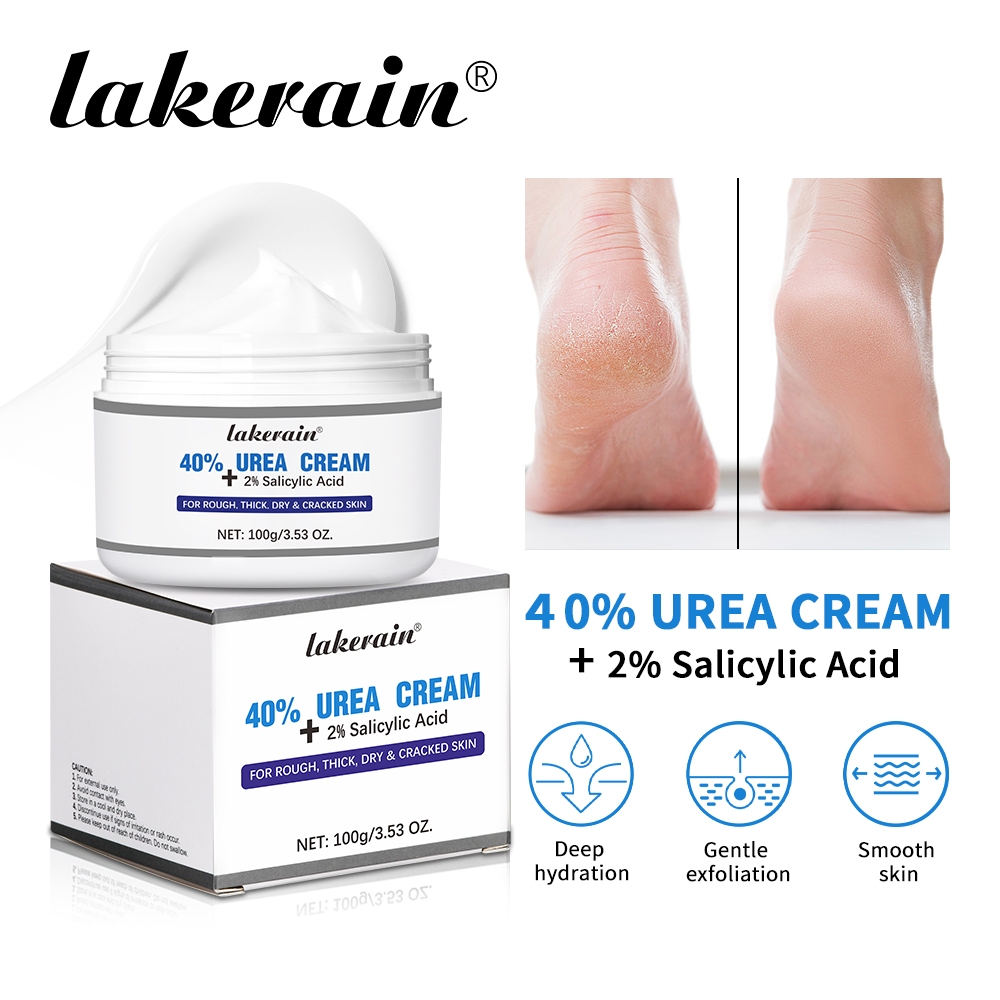 Lakerain Urea Cream 40% for Dry, Rough, Cracked & Scaly Skin Exfoliates ...