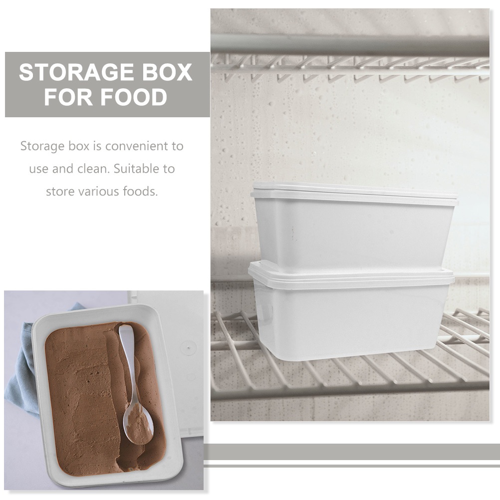 【READY STOCK】1pcs 3L Containers Ice Cream Box Food Storage Lids ...