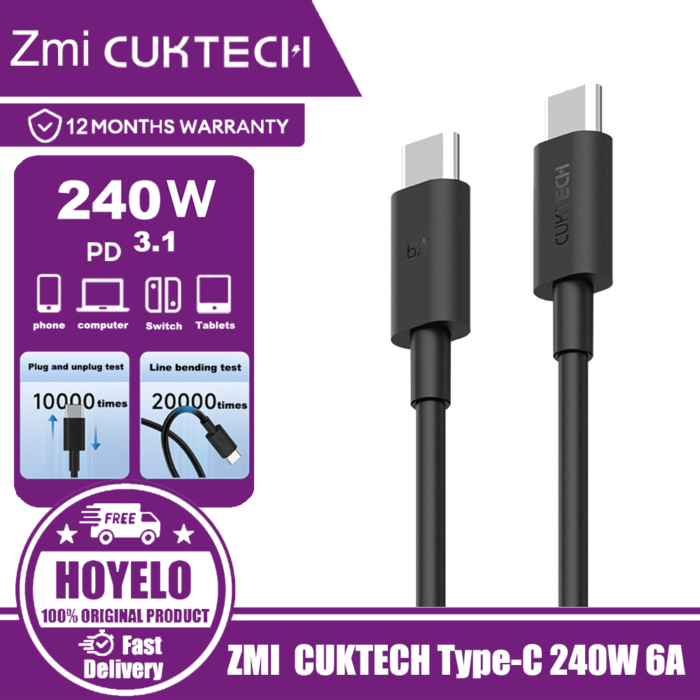 ZMI CUKTECH Type-C 240W 6A charging cable interface PD fast charging ...