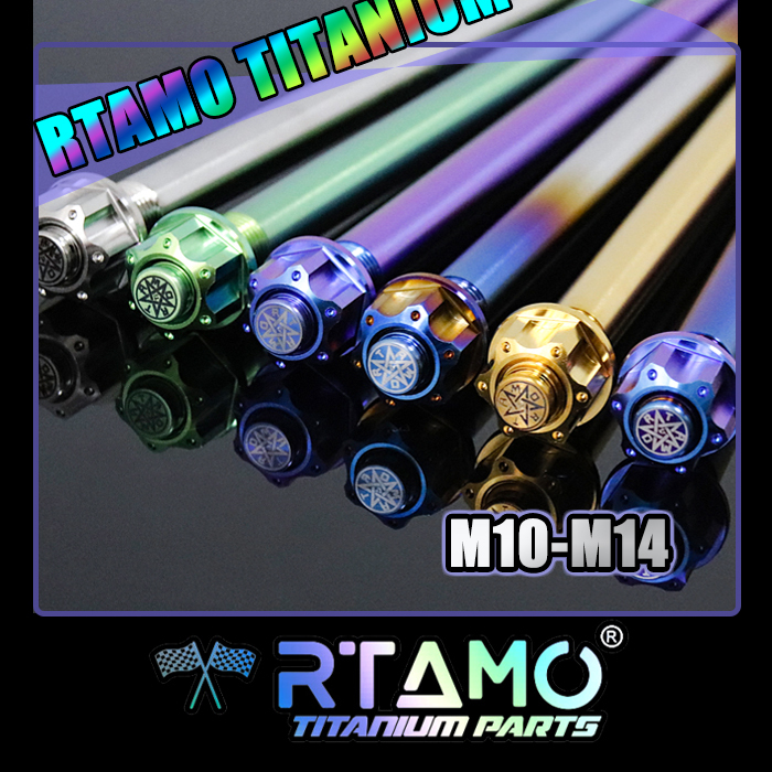 RTAMO Titanium Gr5 M10 M12 M14 Titanium Shaft Nmax Xmax PCX Sniper ADV ...