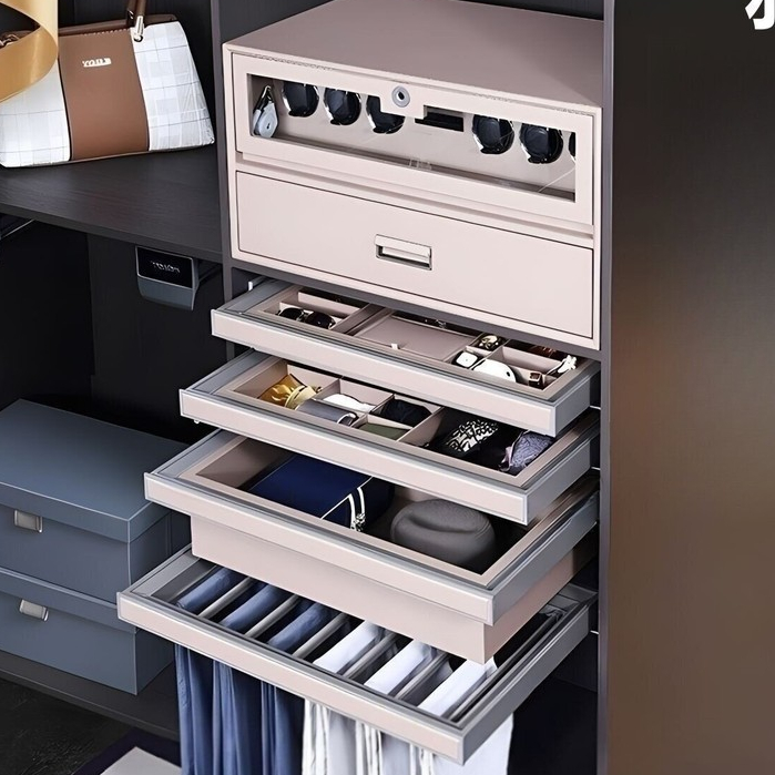 Wardrobe Pull Basket Plaid Draw Jewelry Box Drawer Style Pants Drawer ...
