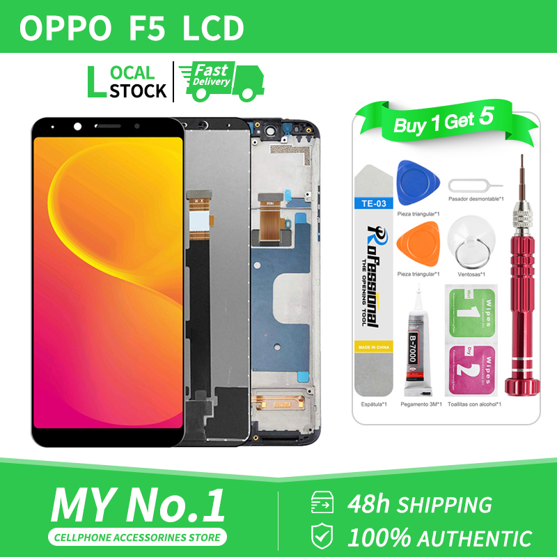 Original LCD with Frame for OPPO F5 CPH1723 LCD Display Screen + Touch ...