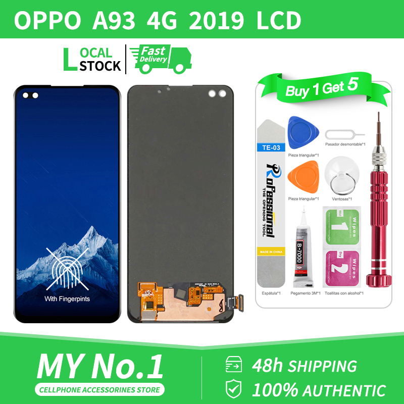 OPPO A93 4G CPH2121 / RENO 4 TFT LCD Display Touch Screen Assembly Replacement with Frame ...