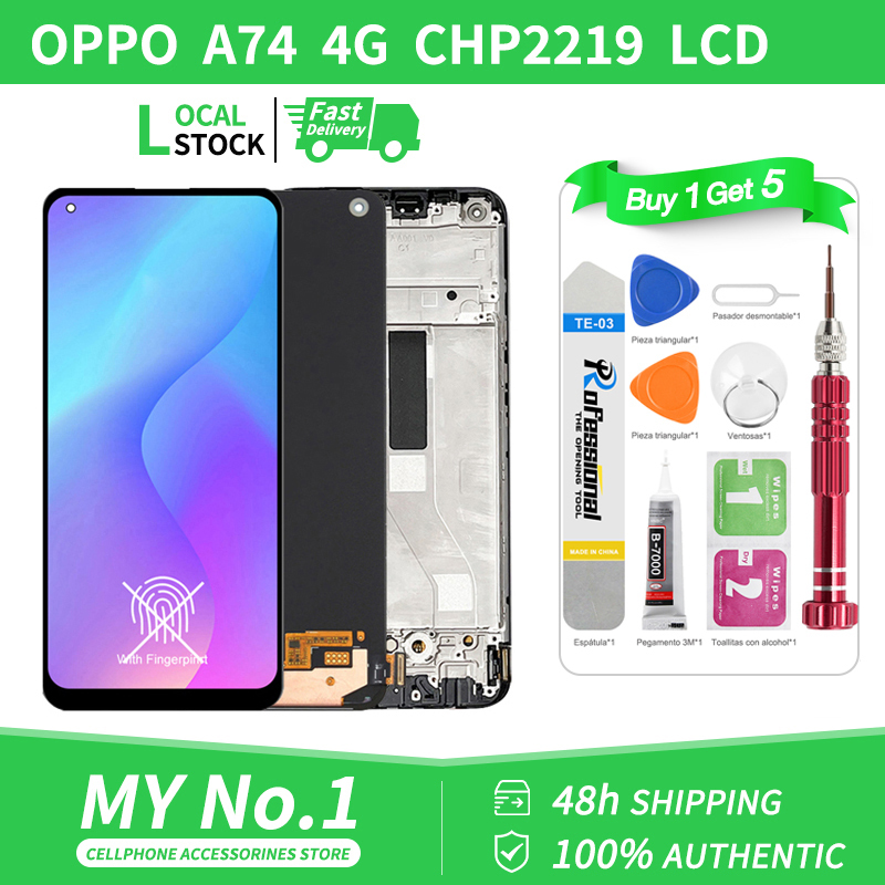 OPPO A74 4G CHP2219 / F19 / F19 PRO TFT LCD Display Touch Panel Screen Sensor Assembly ...