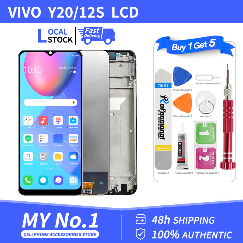 Original LCD with Frame for VIVO Y20/Y20i/Y20S/Y20A/Y12S/Y15A/Y15S LCD ...