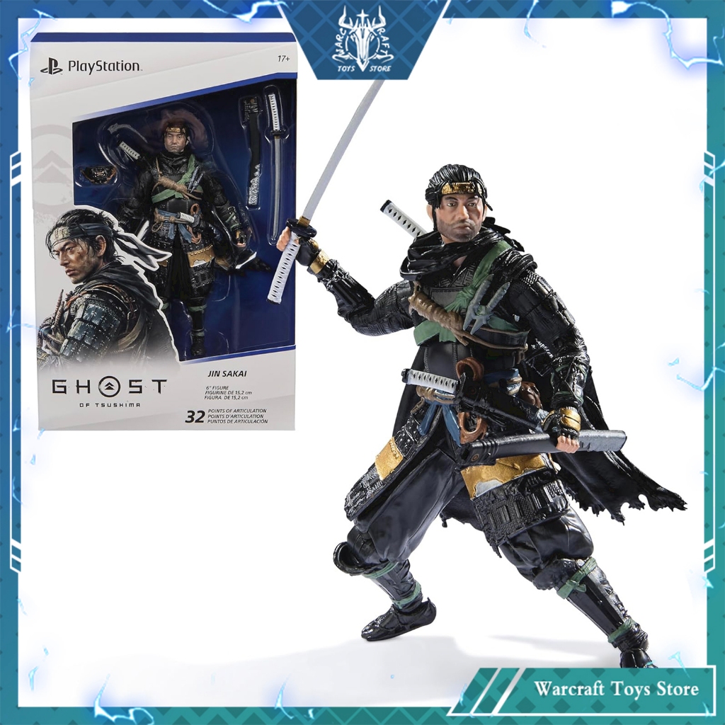 Spin Master Toys PlayStation Ghost of Tsushima Jin Sakai Samurai 6-inch ...