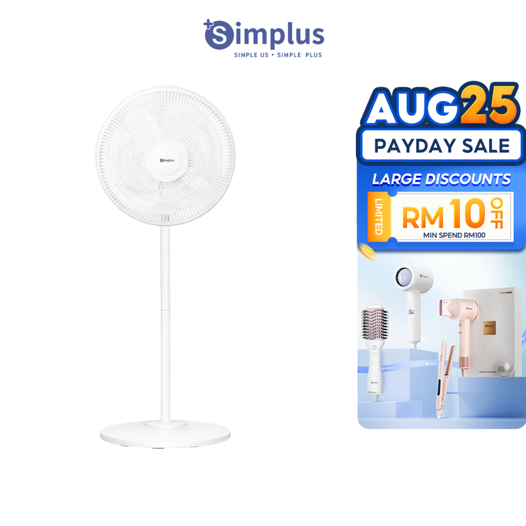 Simplus Stand Fan 16 Inches 3 Speed Widespread Oscillation Adjustable Height Use With Air ...