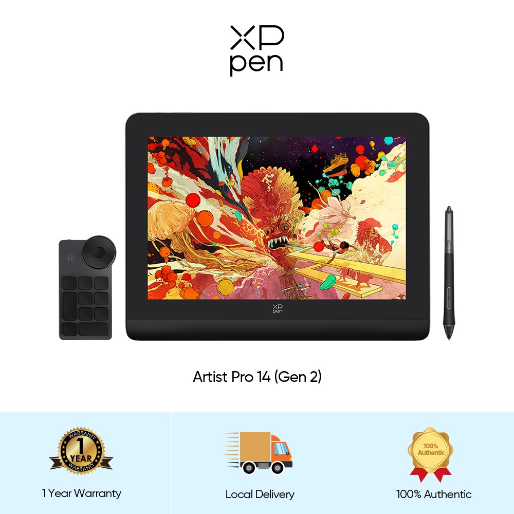XPPen Artist Pro 14 16K Pressure Levels Graphic Tablet Monitor Free ...