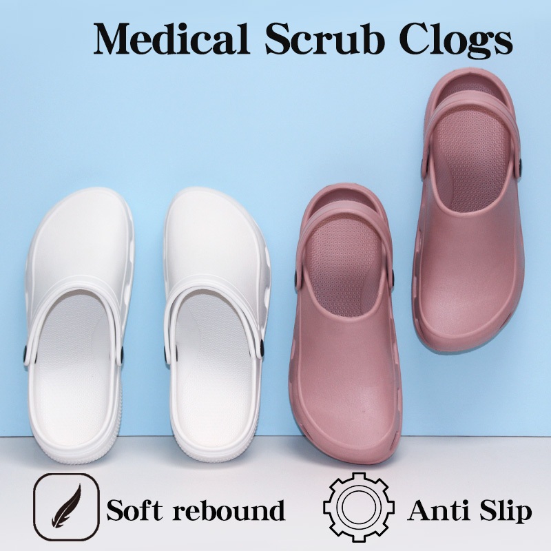 Non-slip Nurse Scrub Clogs EVA Medical Clogs Breathable Dentist ...