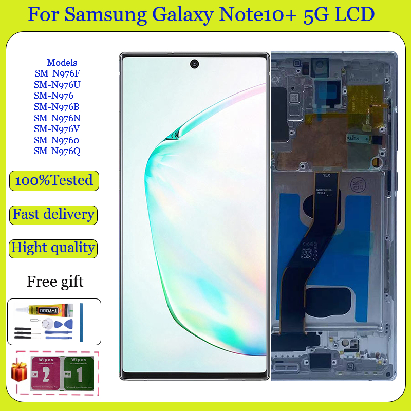 Original AMOLED Samsung Galaxy Note 10 Plus 4G 5G LCD Display Touch ...