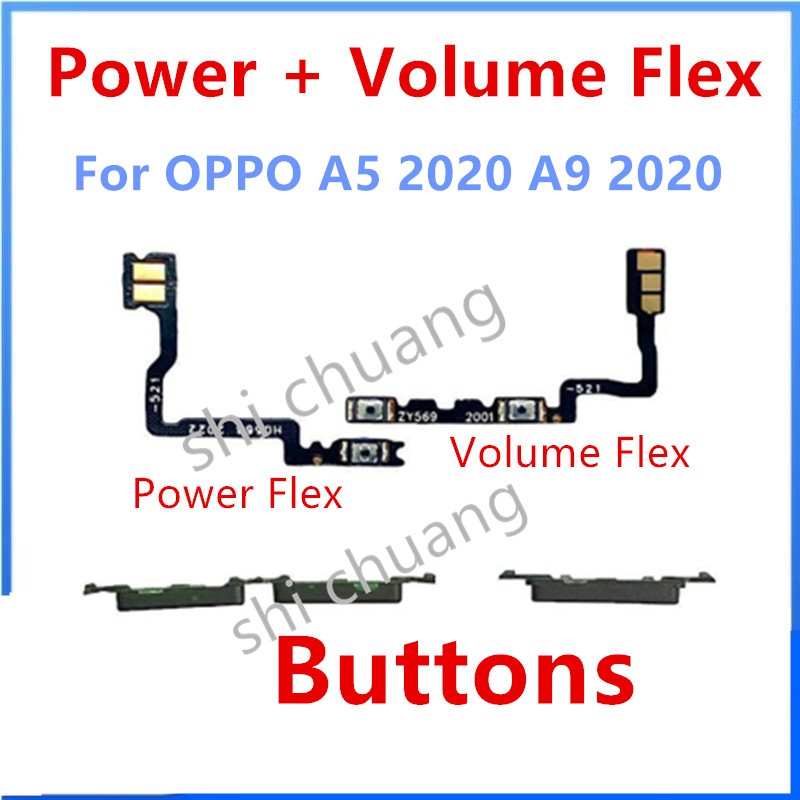 For OPPO A5 2020 A9 2020 A11X A11 Power on / off Switch Button Side Volume Up Down Buttons Flex ...