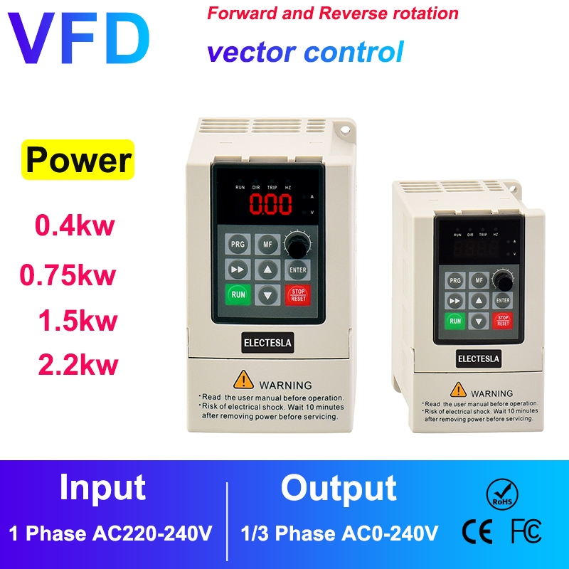 Submersible Pump Frequency Converter 220V Single Phase VFD Inverter 0. ...