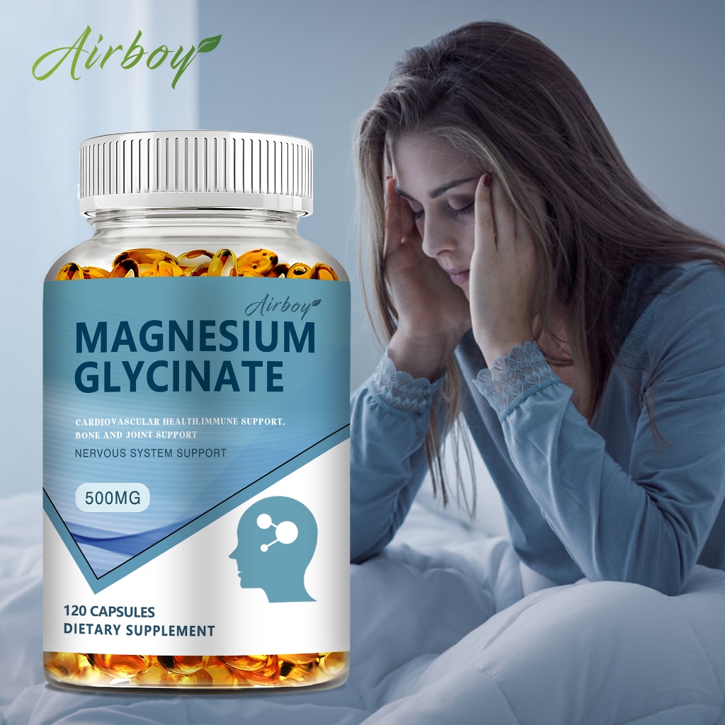 Airboy Magnesium Glycinate 500mg Mineral Auxiliary agents For Women And ...