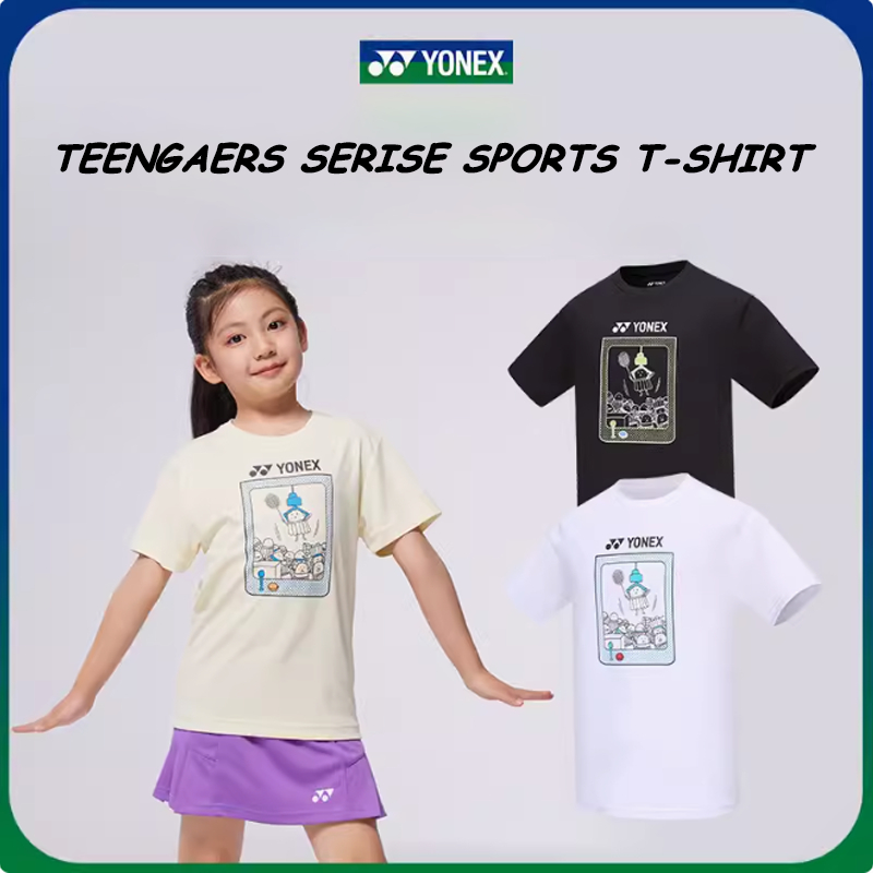 2024 New Kid Yonex Badminton Clothing Kids Short Sleeve yyy Boys Girls Teenagers Training Sports ...