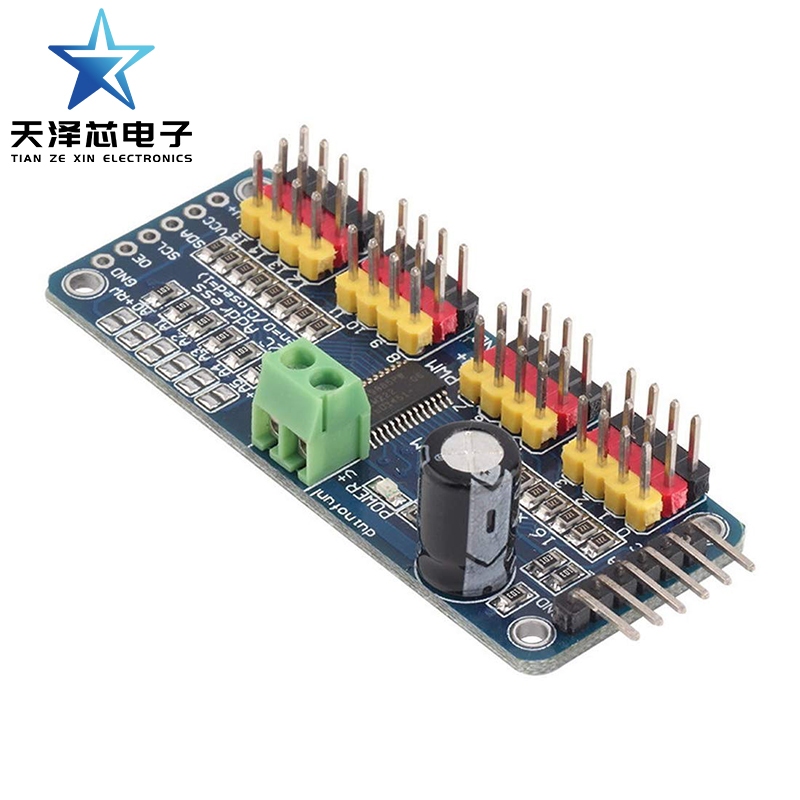 PCA9685 16 Channel 12-Bit PWM Servo Motor Driver IIC Module for Arduino Robot | Shopee Malaysia